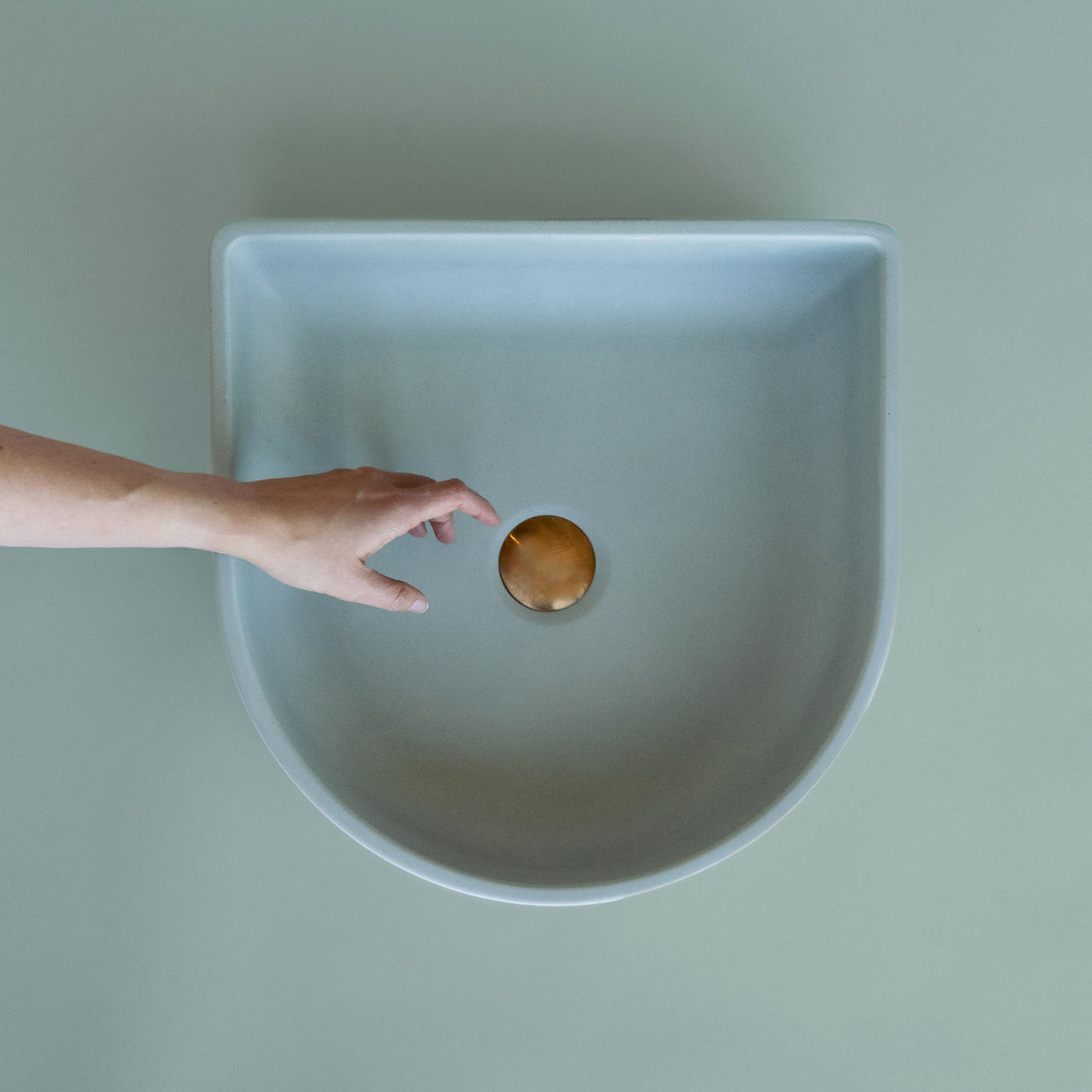 Crescent Concrete Above Counter Basin | Blend Concrete Design